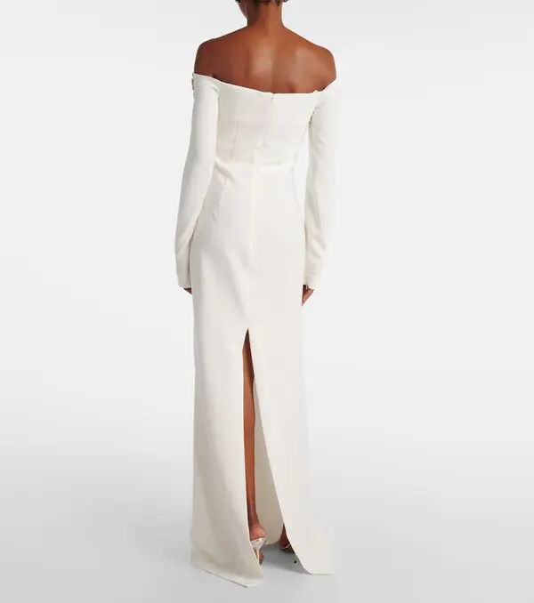 Costarellos Meline Embellished Gown - White