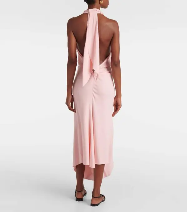 victoria beckham pink midi dress Victoria Beckham style