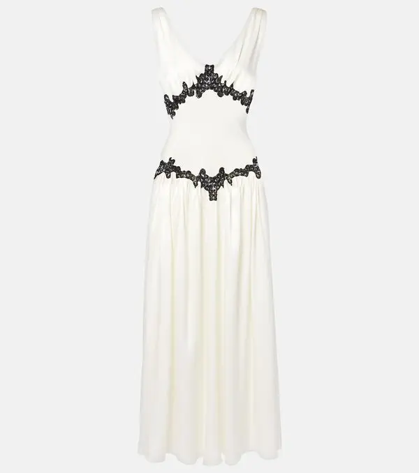 Gabriela Hearst Highland Embroidered Gown - White