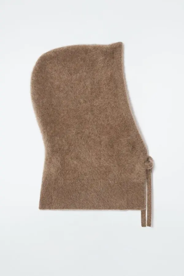 Cos Textured Cashmere Balaclava - Beige