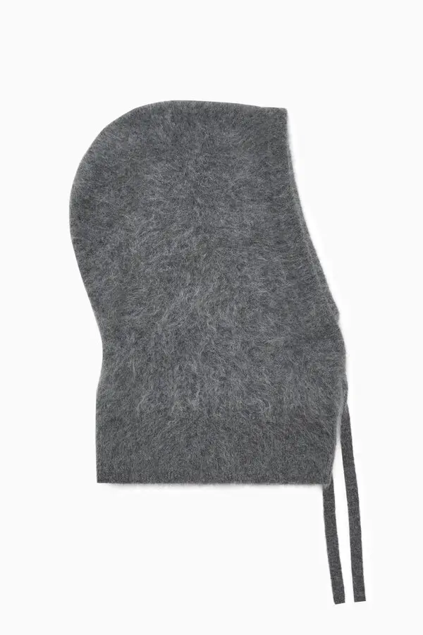 Cos Textured Cashmere Balaclava - Dark Grey