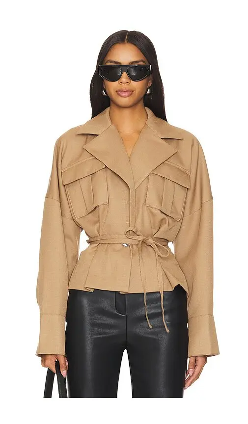 CAMILA COELHO Mari Jacket - Dark Taupe