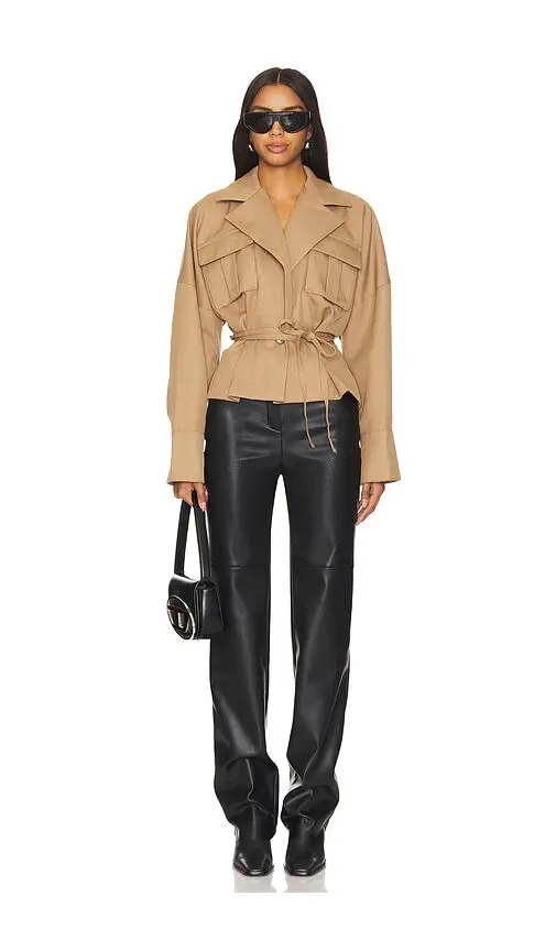 CAMILA COELHO Mari Jacket - Dark Taupe