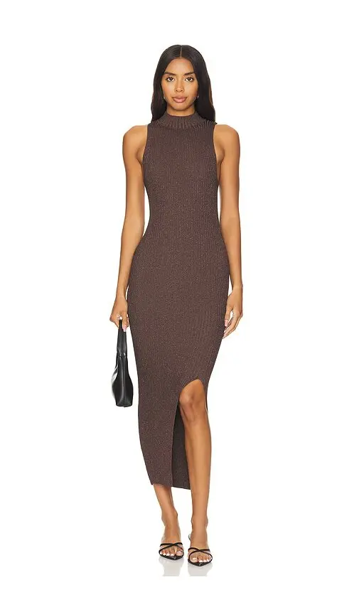 knee length dresses for ladies Lurex Jersey Maxi Dress