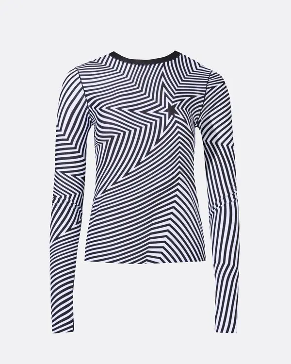 Perfect Moment Compression Base Layer Top - Warped-star-print