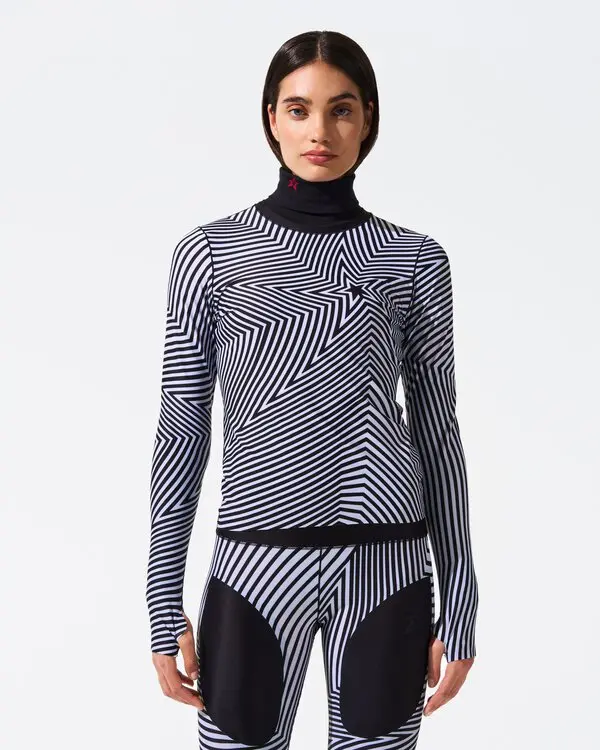 Perfect Moment Compression Base Layer Top - Warped-star-print
