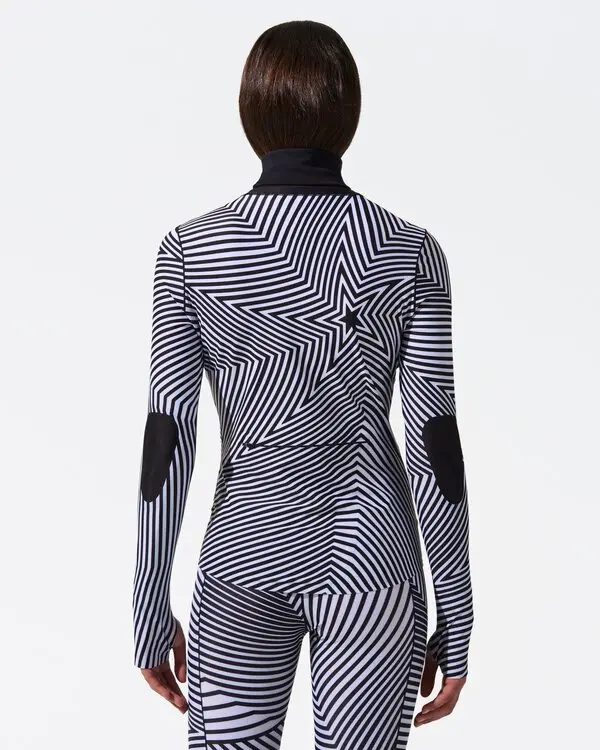 Perfect Moment Compression Base Layer Top - Warped-star-print