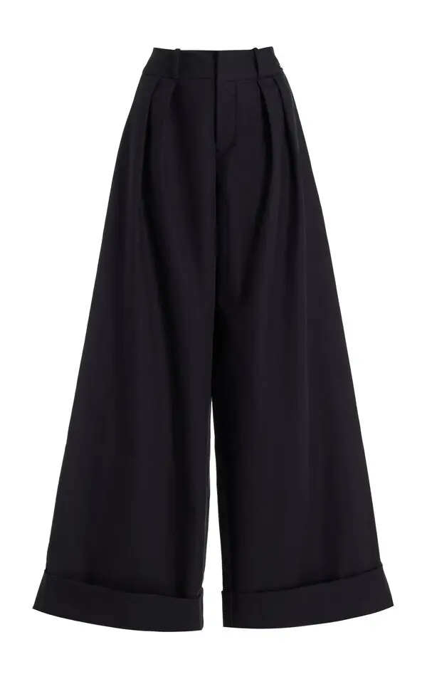 Françoise Mila Wide-leg Gabardine Pants
