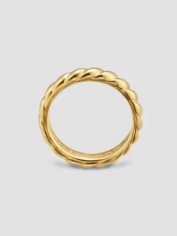 David Yurman Sculpted Cable Band Ring In 18k Yellow 5mm