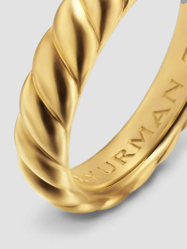 David Yurman Sculpted Cable Band Ring In 18k Yellow 5mm