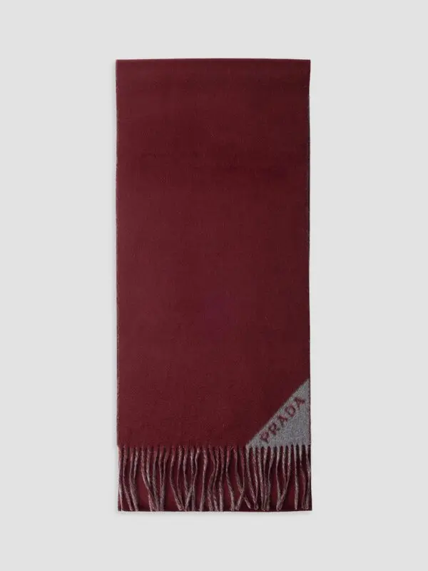 Prada Double Cashmere Scarf - Dark Red