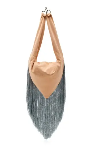 Françoise Exclusive Push Medium Fringed Suede Shoulder Bag