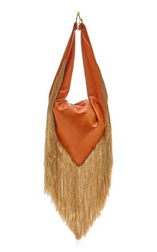Françoise Push Medium Fringed Leather Shoulder Bag