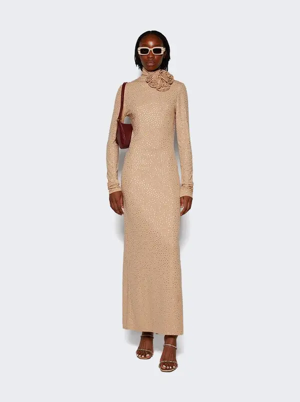 Magda Butrym Crystal Embellished Open-back Gown