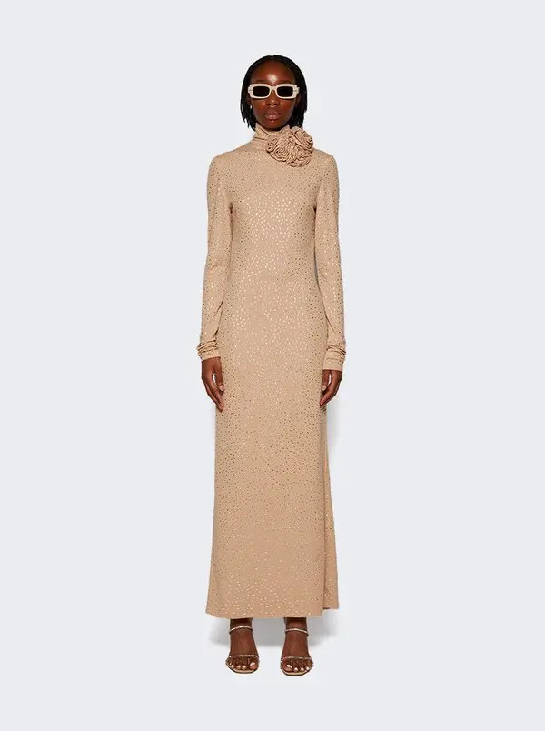 Magda Butrym Crystal Embellished Open-back Gown