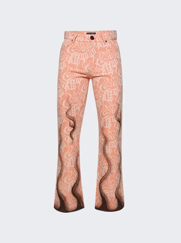 CASELLA MEYER Jacquard Flame Pants - Orange