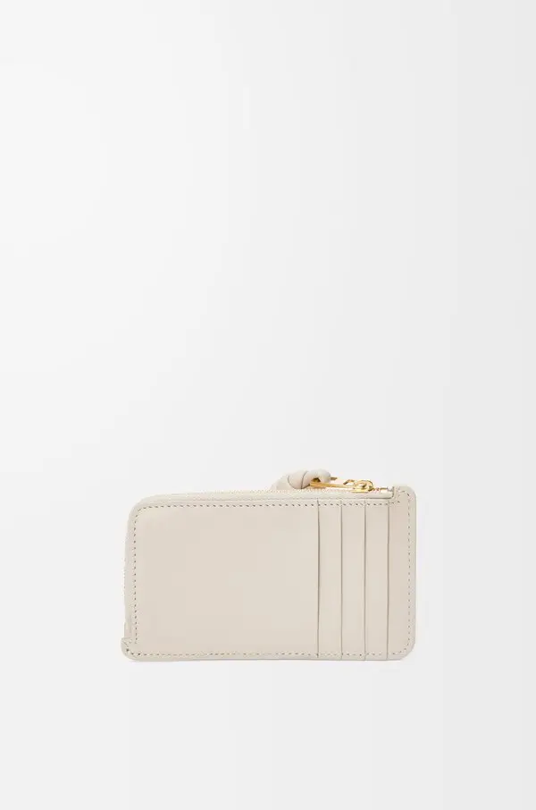 Loewe Knot Coin Cardholder In Shiny Nappa Leather Skin - Light Oat