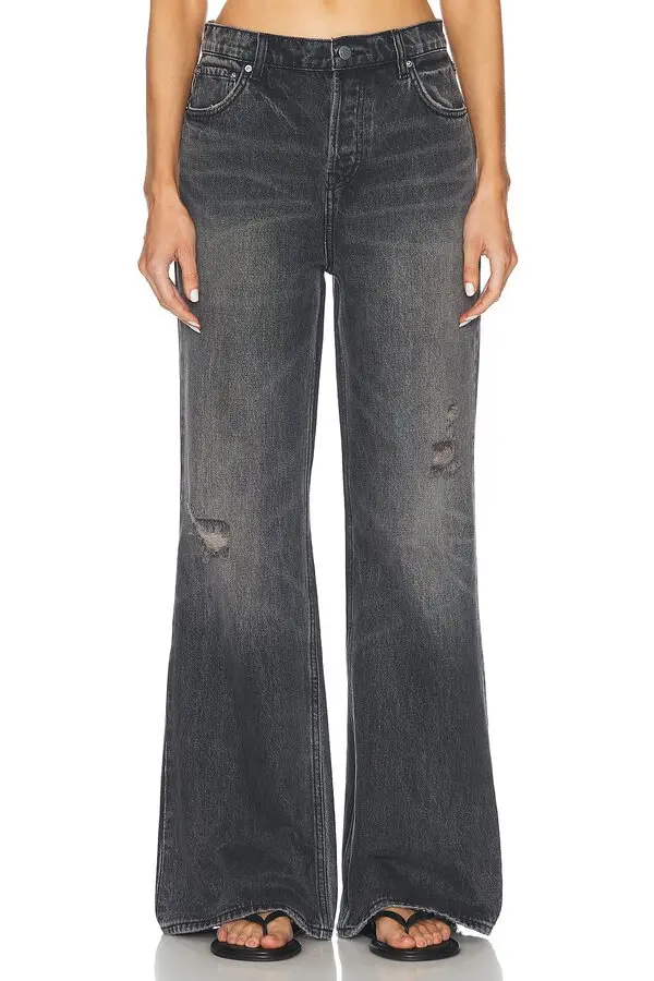GRLFRND Jade Low Rise Flare Jeans - Phantom