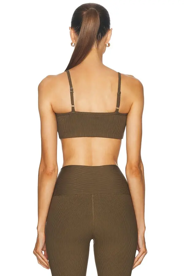 Year Of Ours Ribbed Bralette In Olive