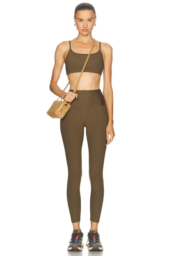 Year Of Ours Ribbed Bralette In Olive