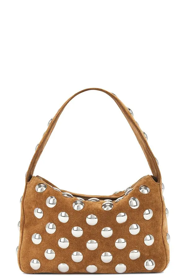 Khaite Elena Small Studded Bag - Mud & Silver