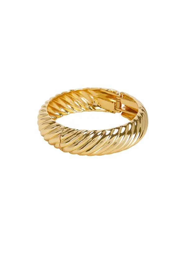 JORDAN ROAD Allegra Bangle Bracelet - 18k Gold Plated Brass
