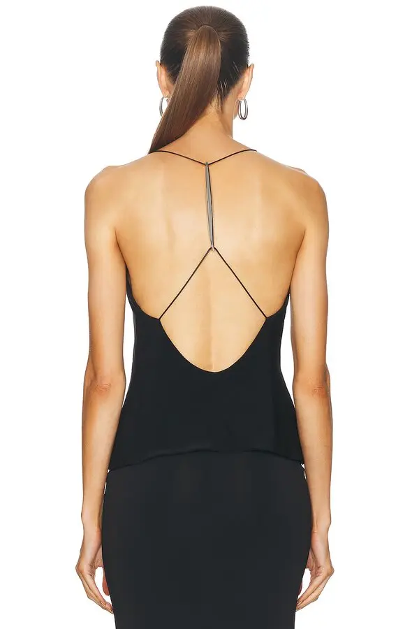 GRACE LING Biomorphic Spine Open Back Top
