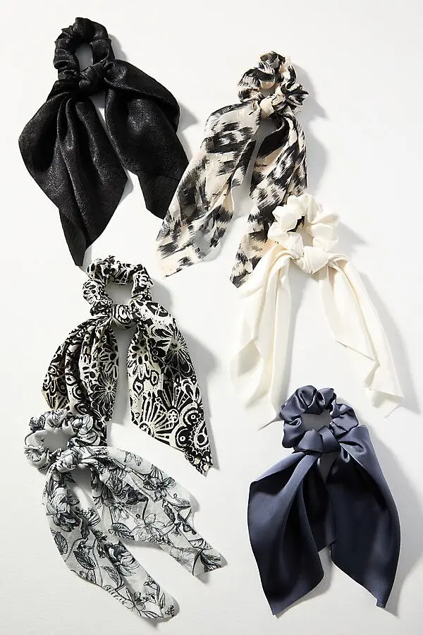 Anthropologie Patterned Hair Scarf Scrunchies, Set Of 2  display picture 2
