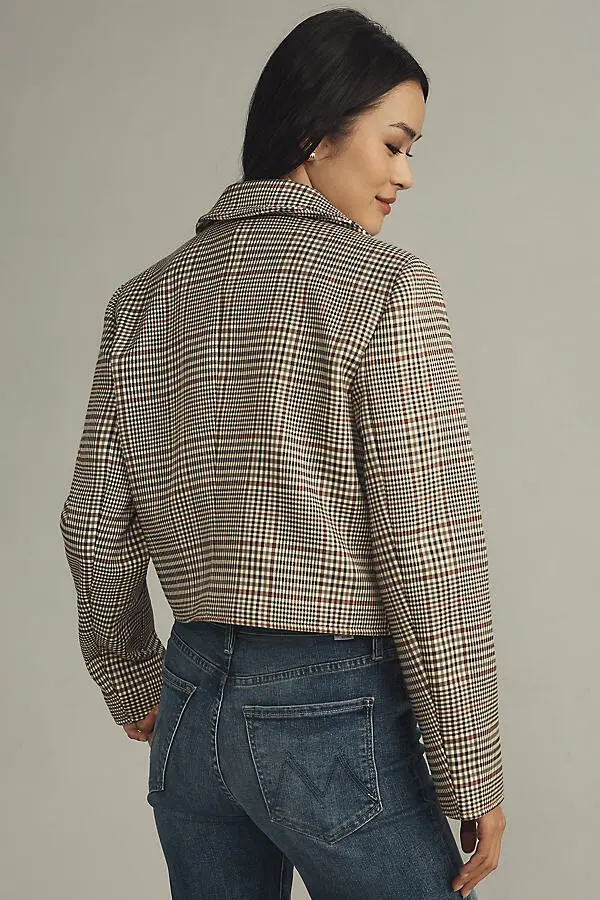 Avec Les Filles Plaid Crop Lady Jacket