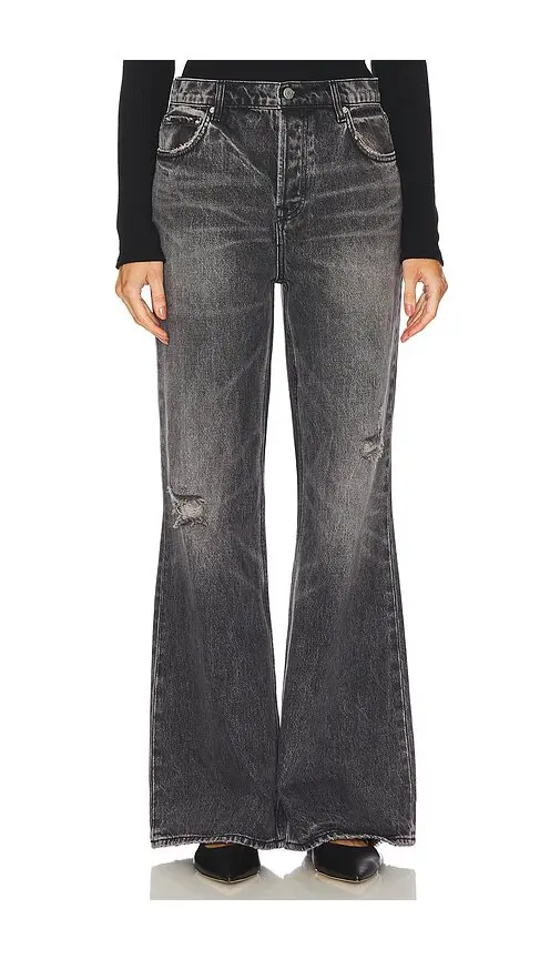 GRLFRND Jade Low Rise Relaxed Flare Jeans