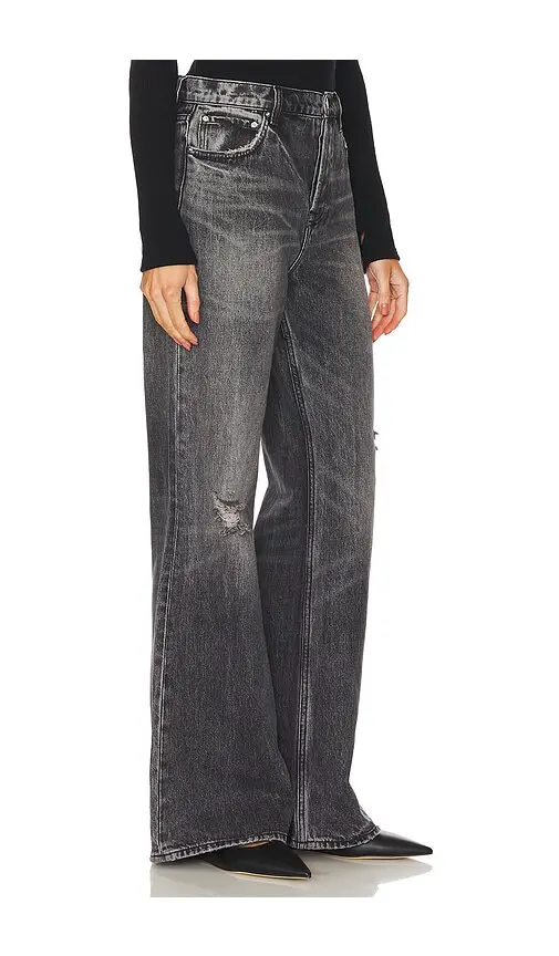 GRLFRND Jade Low Rise Relaxed Flare Jeans
