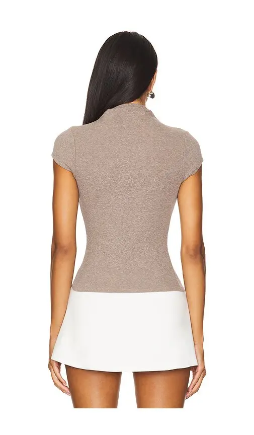 GEEL Gem Cap Sleeve Top - Taupe