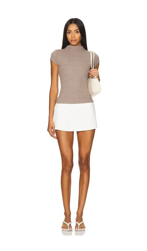 GEEL Gem Cap Sleeve Top - Taupe