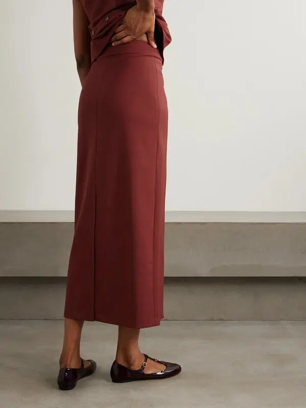 Loulou De Saison Samos Stretch-wool Maxi Skirt