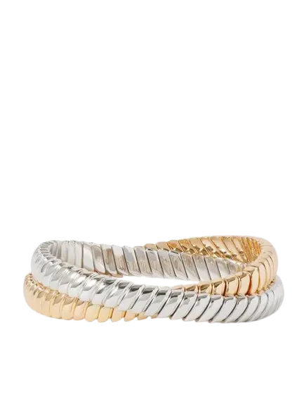 ROXANNE ASSOULIN The Double Cobra Set Of Two Bracelets - Gold