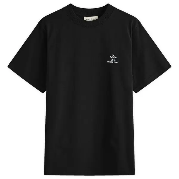BRAM'S FRUIT Outline Lemon T-shirt - Black