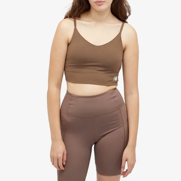 NEW BALANCE Soft Bra Top - Dark Mushroom
