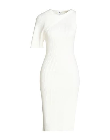 COURREGES Midi Bodycon Ribbed-knit Dress - Ivory