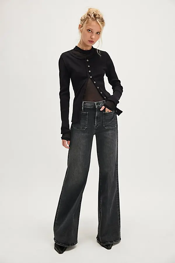 MOTHER The Patch Pocket Twister Jeans - Up In Smoke