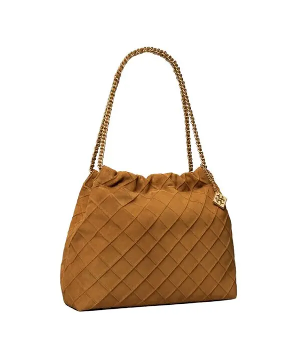 Tory Burch Fleming Soft Suede Hobo Bag