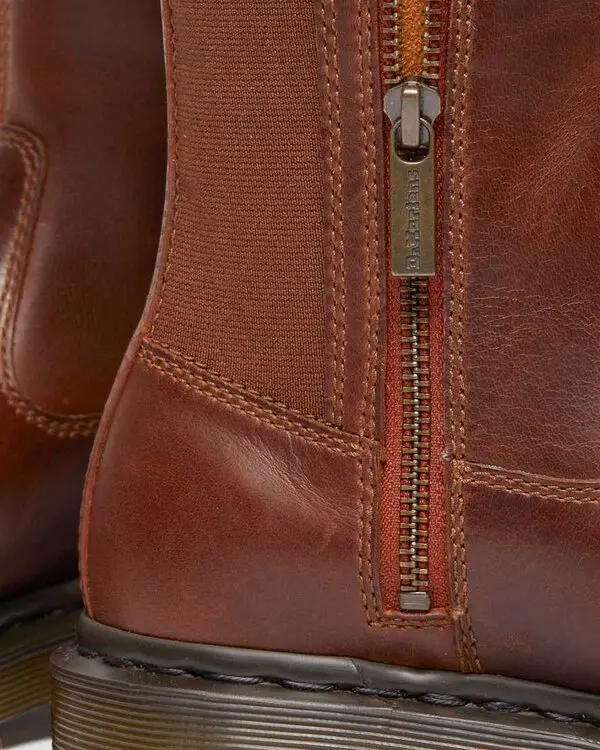 Dr. Martens Amaayah Knee High Leather Boots - Brown