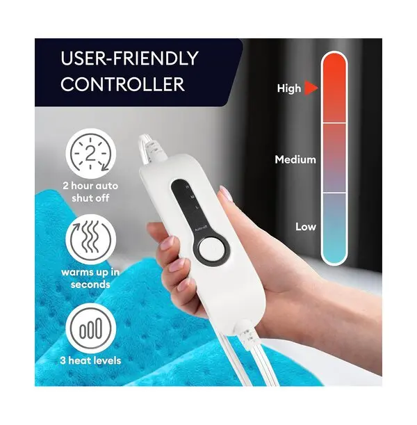 COWIN Electric Heating Pad Double Sided Machine Washable 12"x24