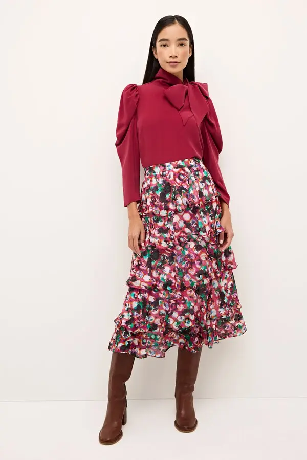 MARIE OLIVER Gabriella Blouse - Garnet