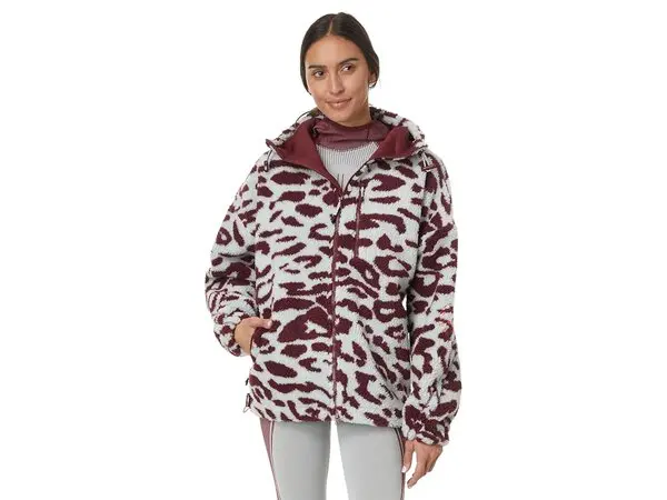 Adidas By Stella McCartney Jaquard Fleece Zip-up Jacket Iw3841 - Blue