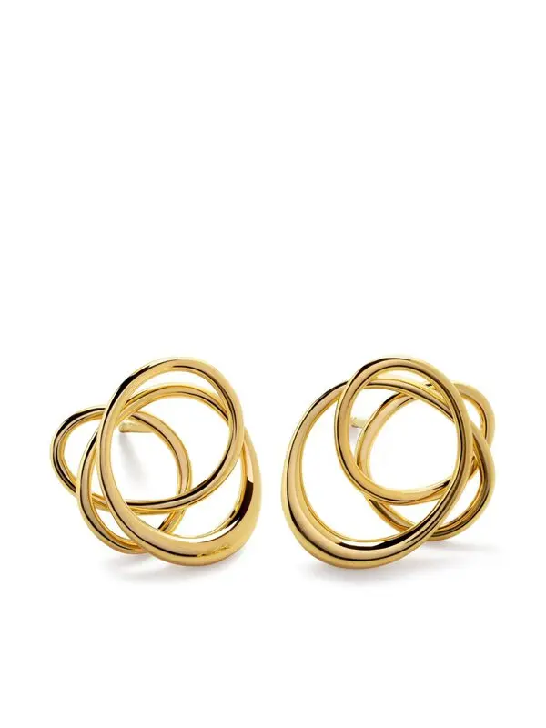Monica Vinader Nura Wrap Stud Earrings - Gold