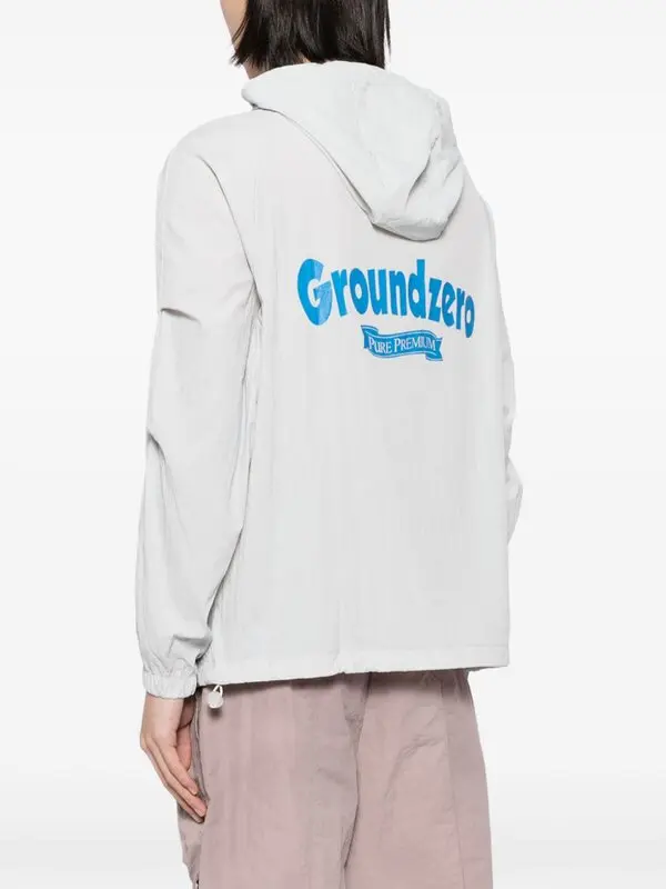 GROUND ZERO Logo-print Lightweight Jacket - Grey