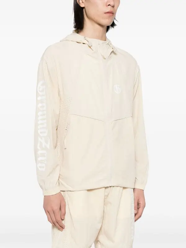 GROUND ZERO Logo-print Lightweight Jacket - Neutrals