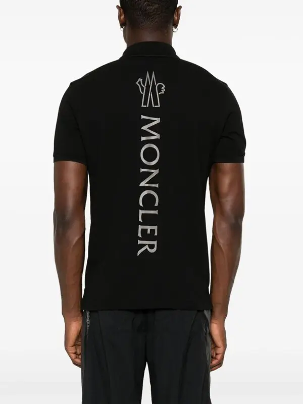 Moncler Rubberised-logo Polo Shirt