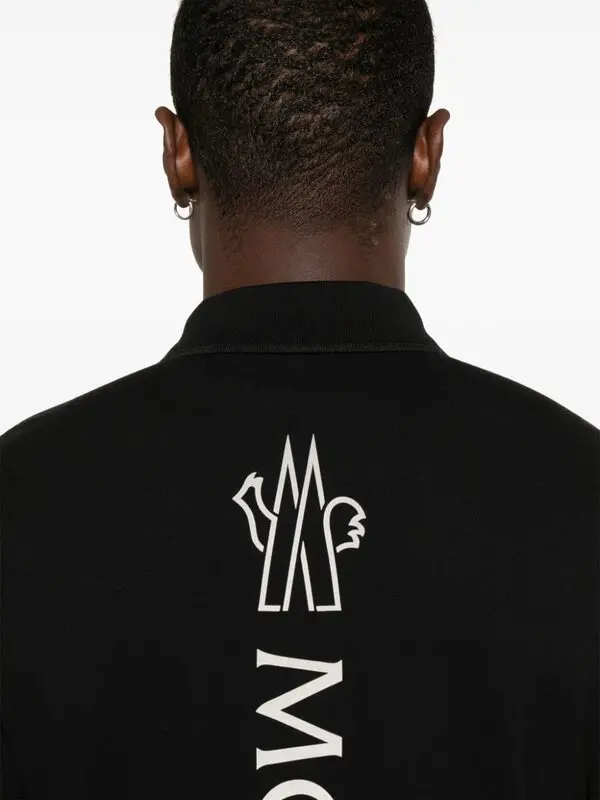 Moncler Rubberised-logo Polo Shirt