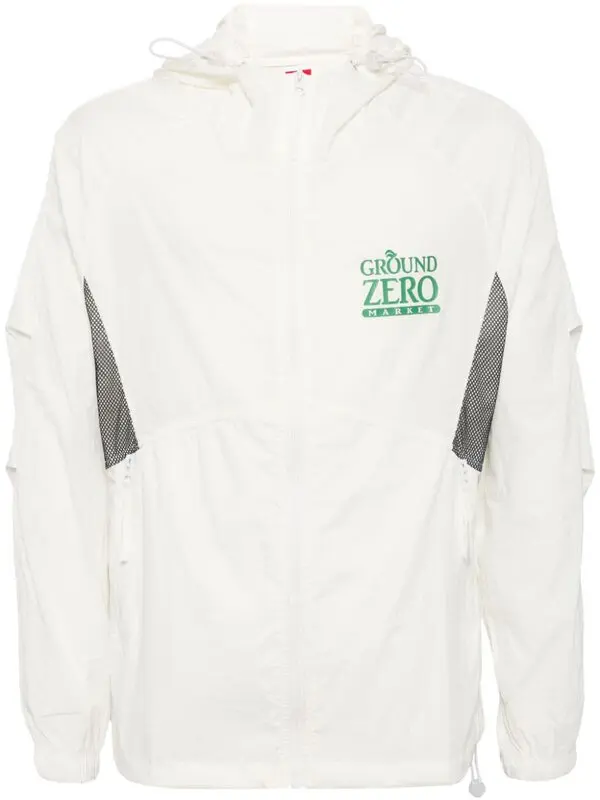 GROUND ZERO Logo-print Lightweight Jacket - White
